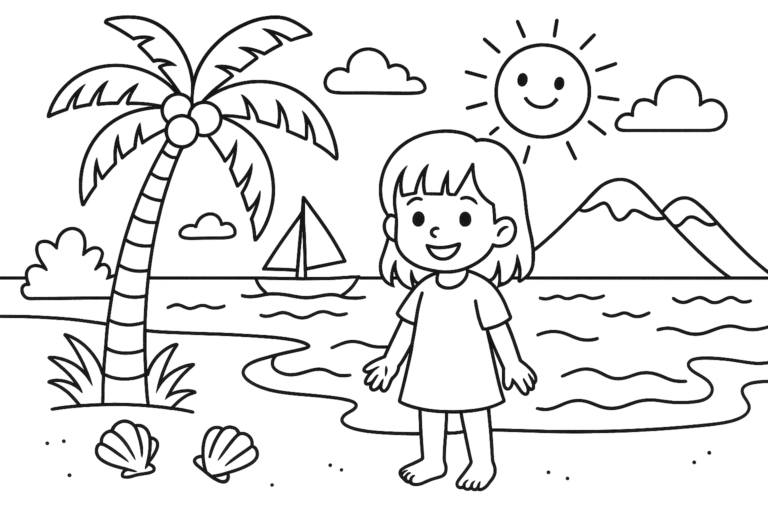 +20 Sketsa Gambar Pemandangan Alam untuk Anak SD yang Mudah
