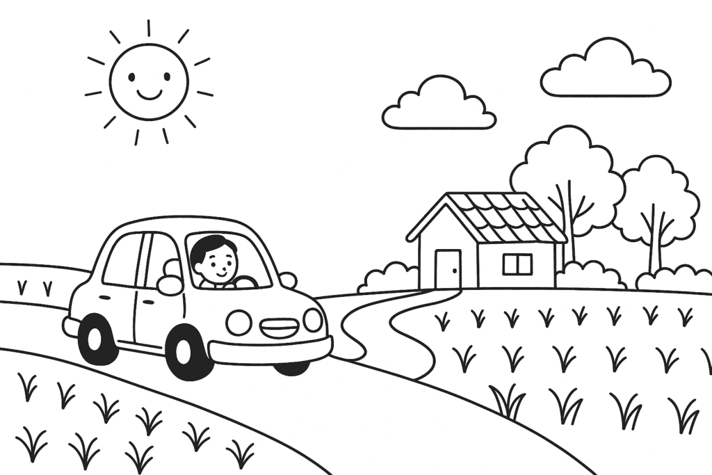 +20 Sketsa Gambar Pemandangan Alam untuk Anak SD yang Mudah